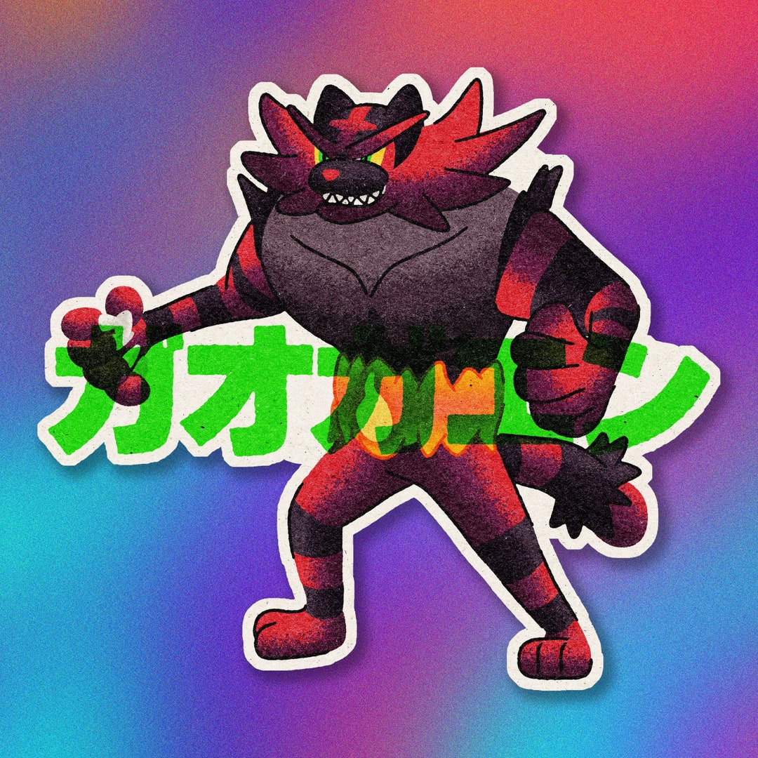 Incineroar Vinyl Sticker - Etsy