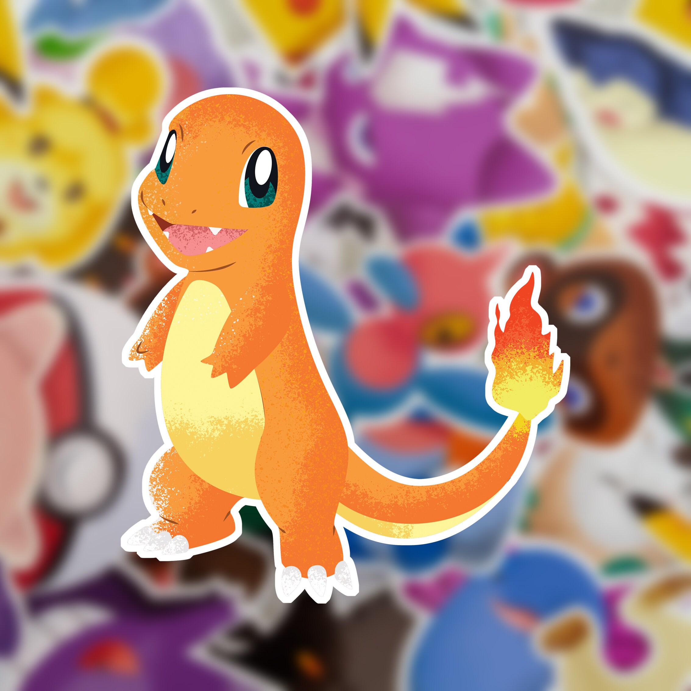 Charmander Vinyl Die Cut sticker Charmander stickers | Etsy