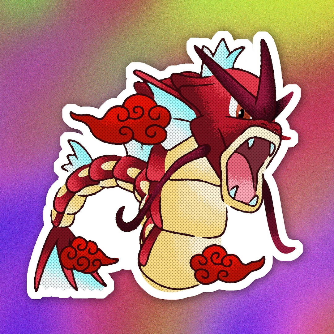 Shiny Gyarados Vinyl Sticker - Etsy