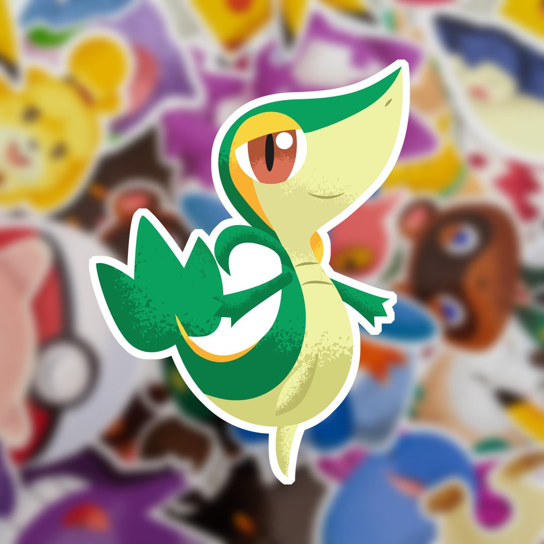 Snivy Vinyl Sticker - Etsy
