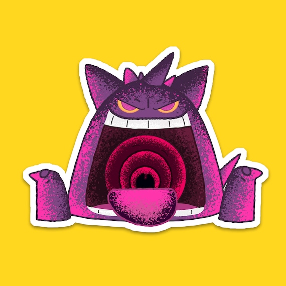 G Max Gengar Vinyl Sticker | Etsy Norway
