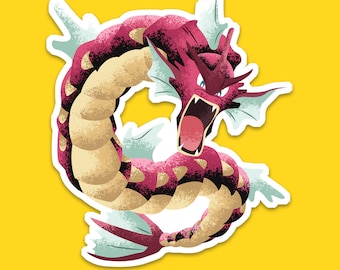 Shiny Red Gyarados Sticker Water Proof, Weather Proof, Vinyl Sticker ...