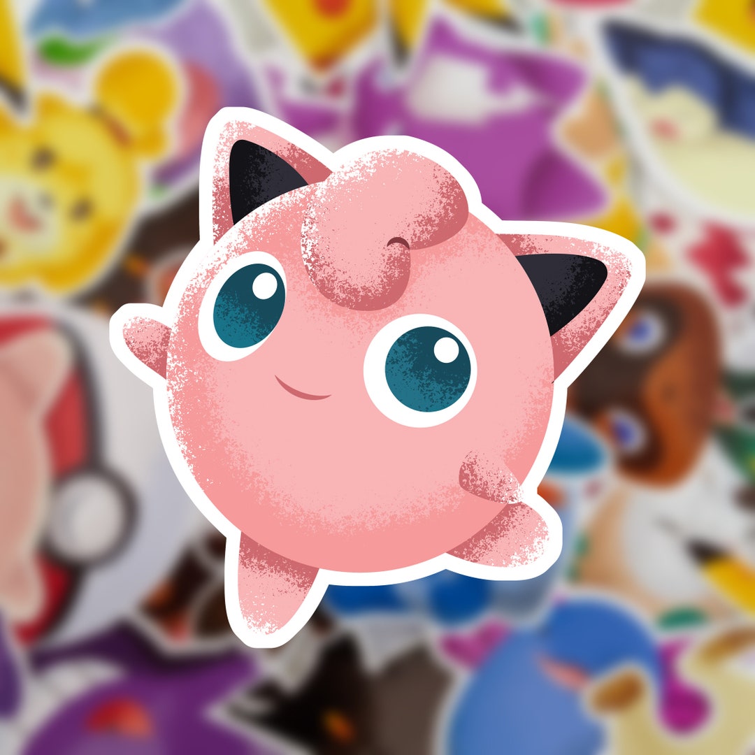 Jigglypuff Vinyl Sticker, Stickers, Cartoon Sticker, Sticker ...