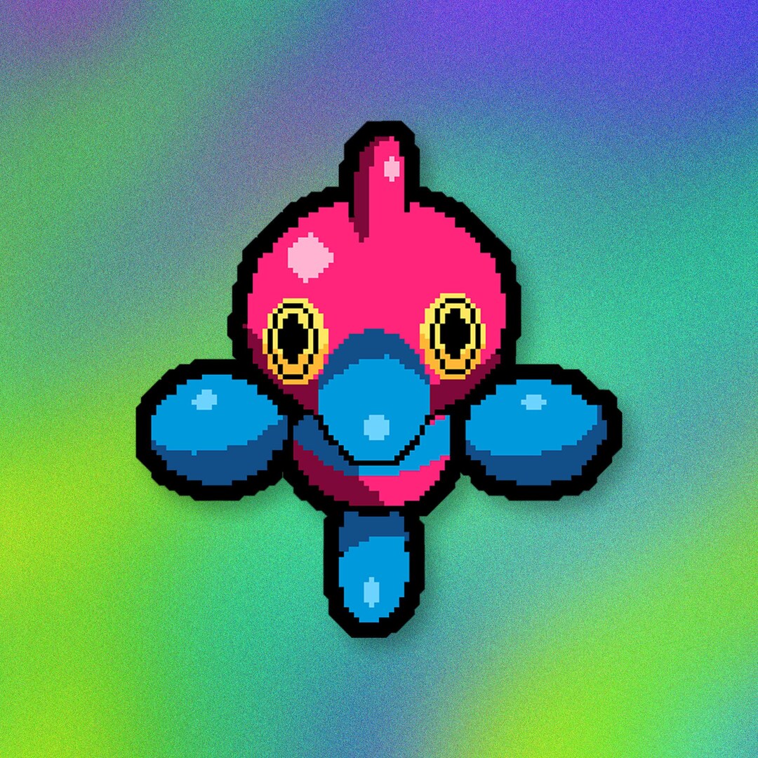 Porygon-z Pixel Vinyl Sticker - Etsy