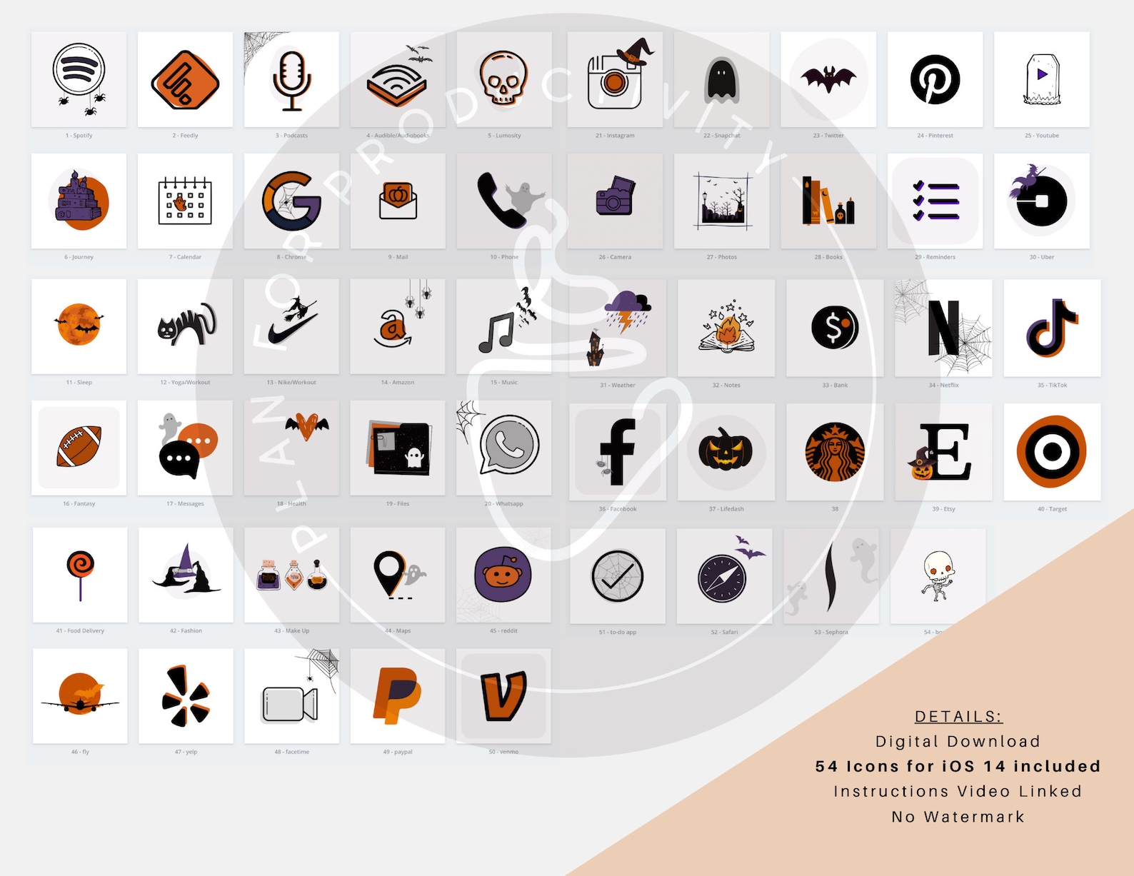 Halloween App Icons for iPhone iOS 14 | Etsy