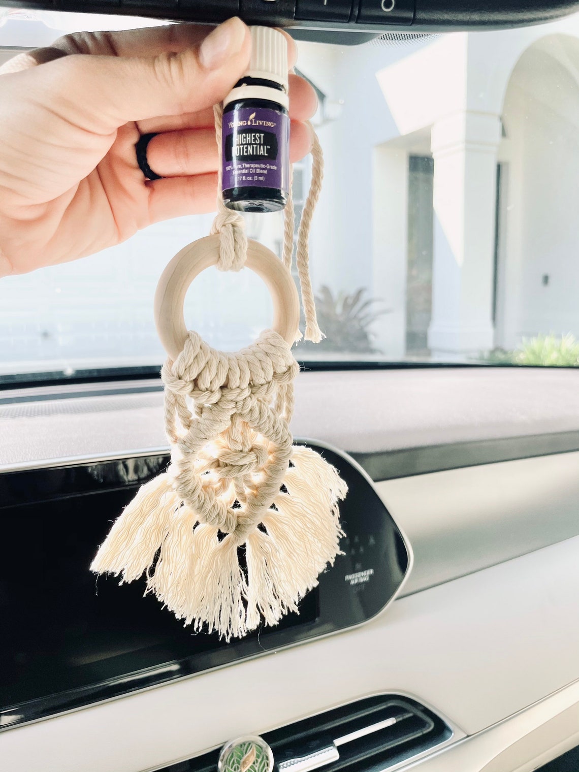 Macrame car diffuser-essential oils-aromatherapy-baby - Etsy.de