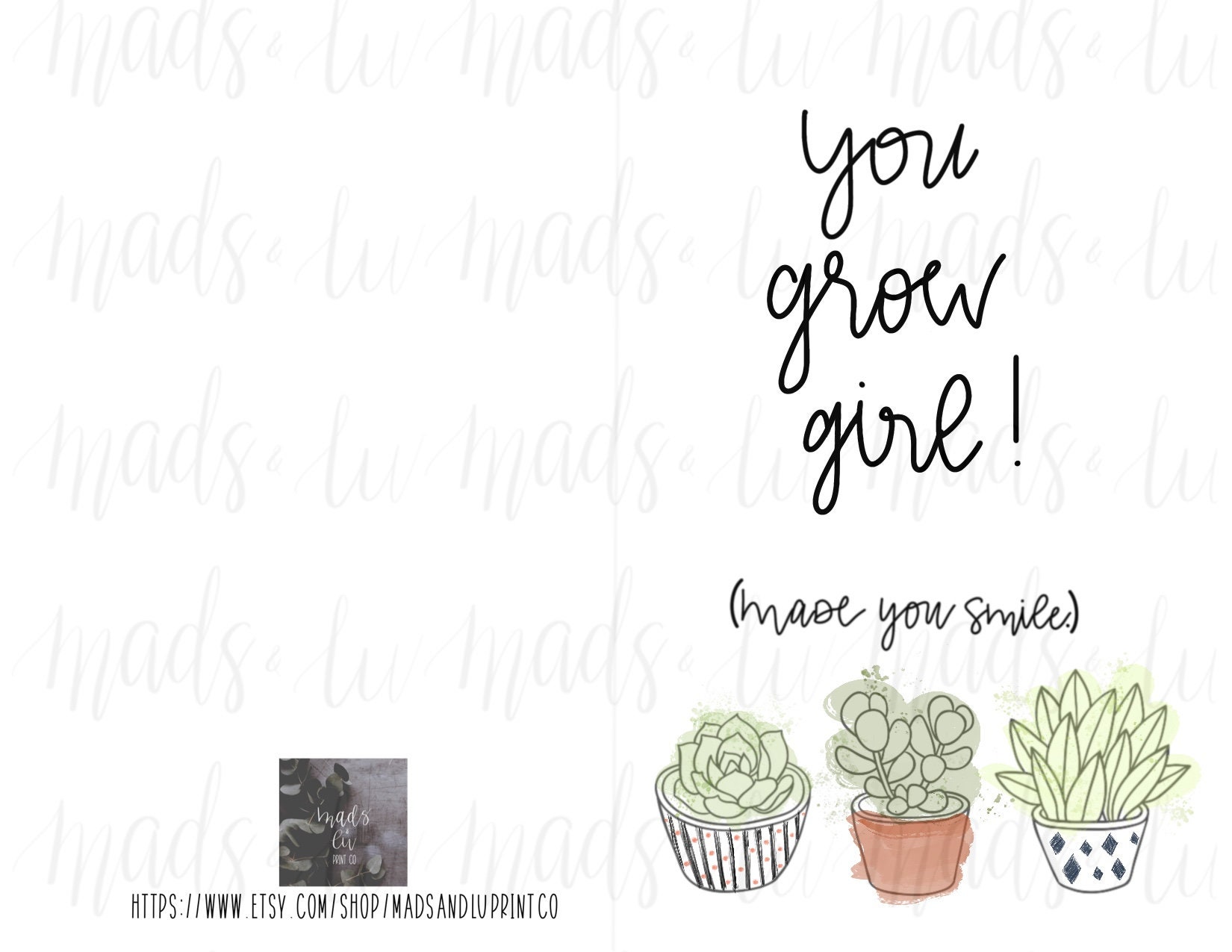 Cacti & Succulent Pun Greeting Card Set A2 Note Cards 4.25 x | Etsy