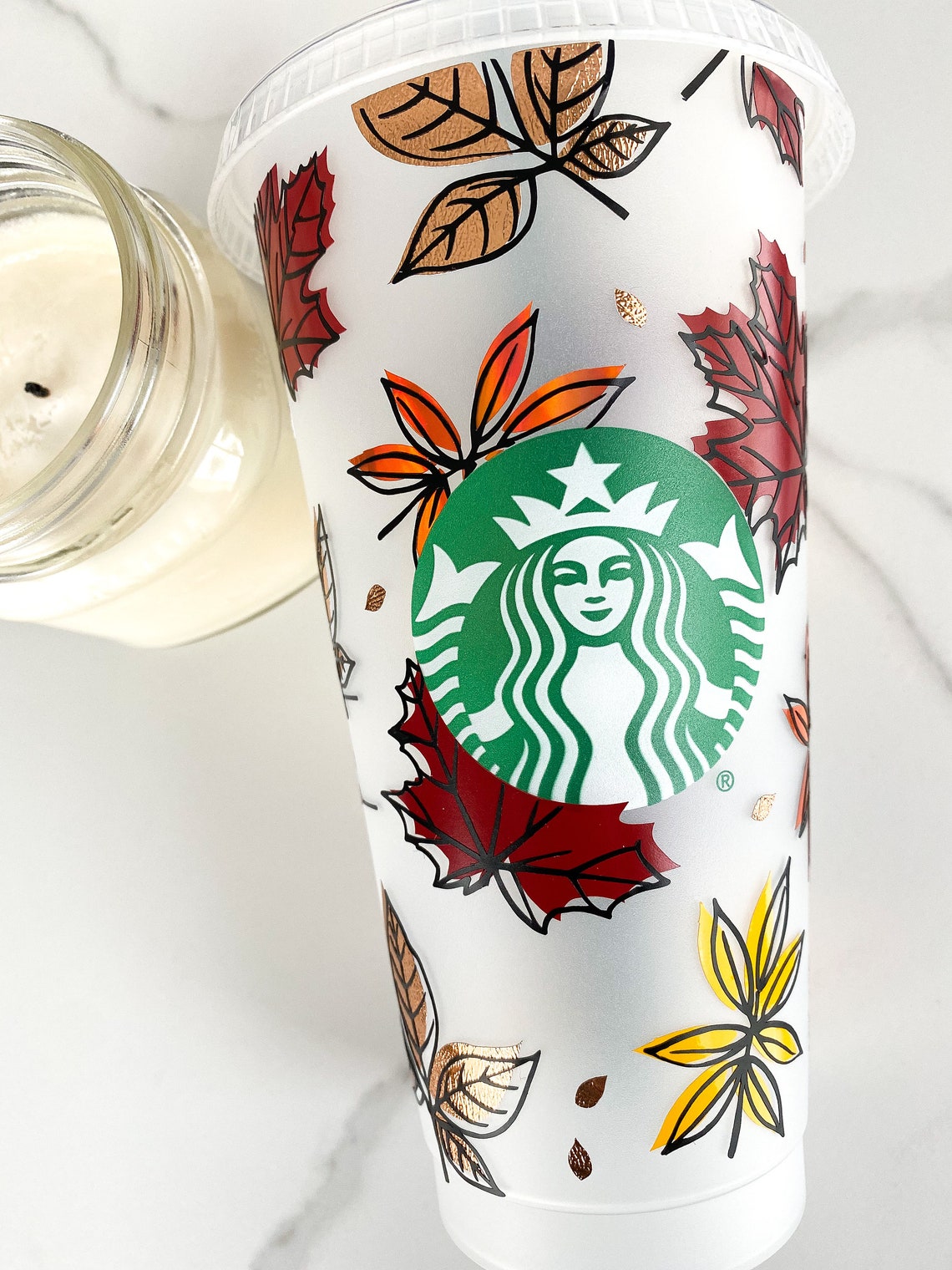 Fall Foliage Tumbler Autumn Fall Themed Tumbler Starbucks | Etsy