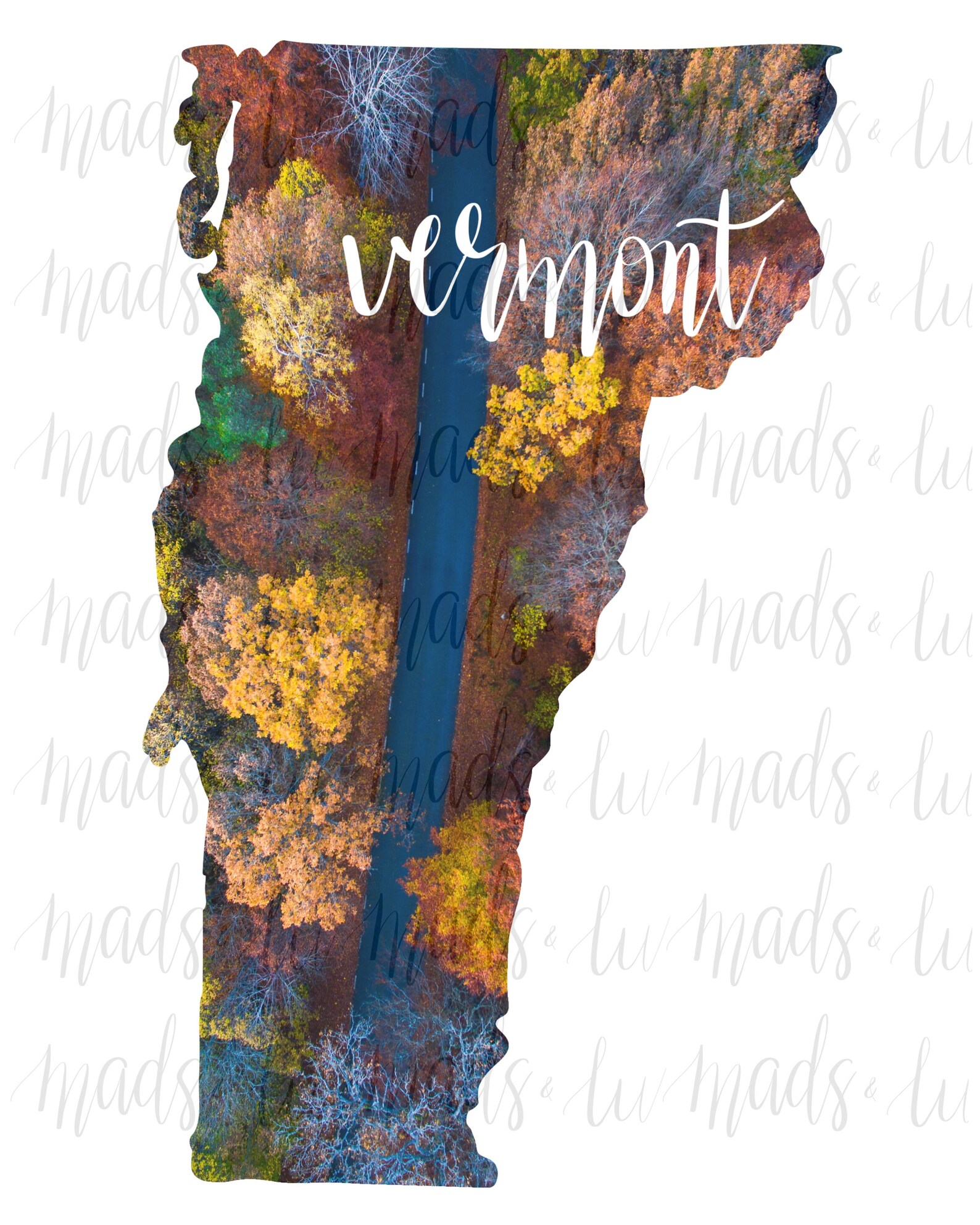 Custom Vermont State Print Housewarming Gift Idea Home Decor | Etsy