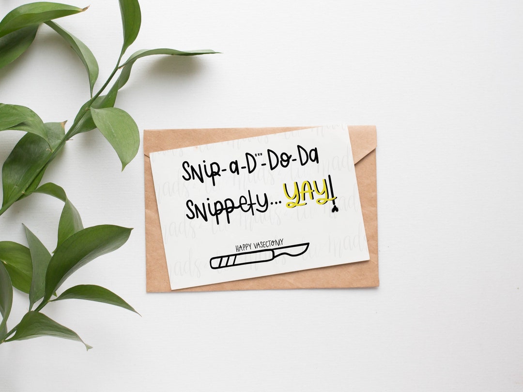 Custom 5x7 Happy Vasectomy Card, Funny Greeting Card - Etsy