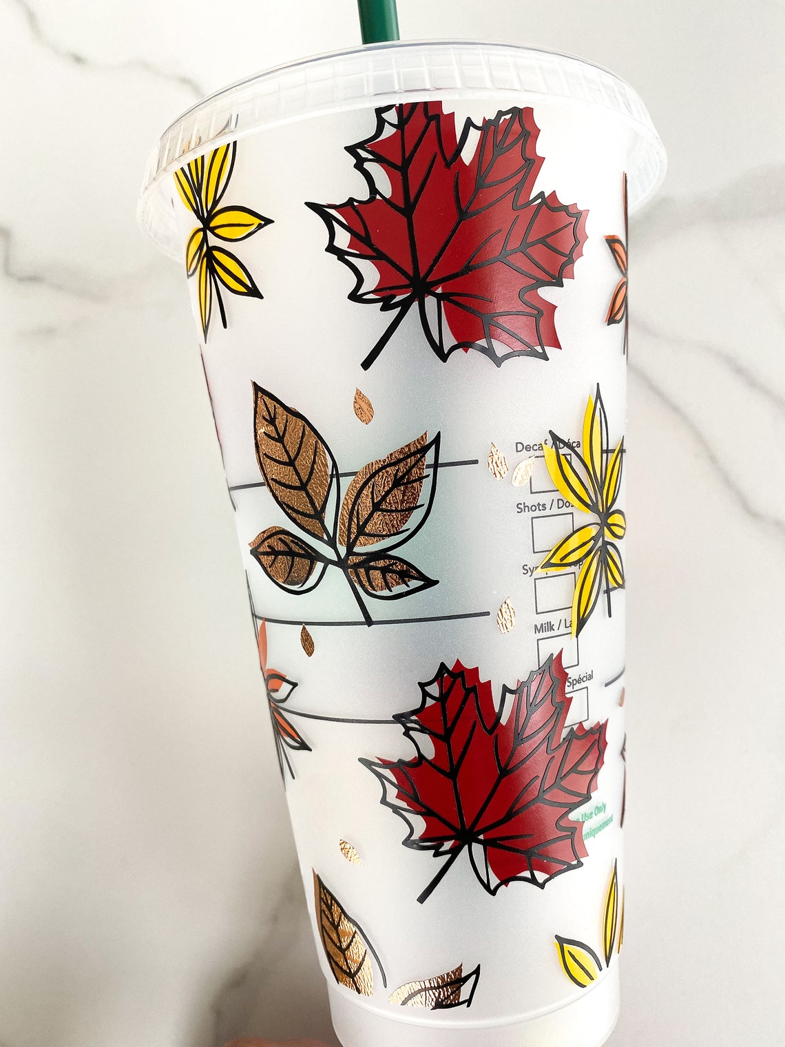 Fall Foliage Tumbler Autumn Fall Themed Tumbler Starbucks | Etsy