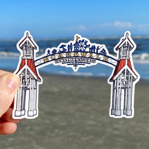 Ocean City Maryland Sticker Beach Sticker Boardwalk Sticker - Etsy