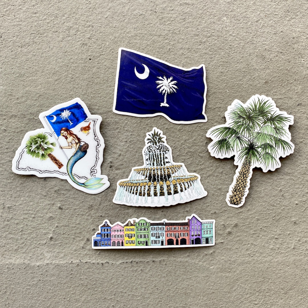 Charleston, South Carolina Sticker Pack - Etsy