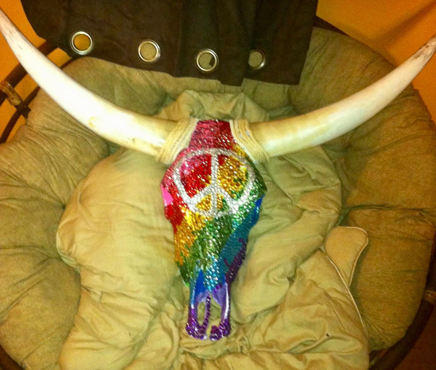 Custom Rhinestone Texas Longhorn Skull - Etsy