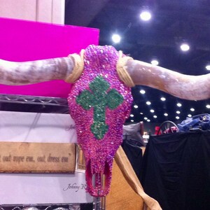 Custom Rhinestone Texas Longhorn Skull - Etsy