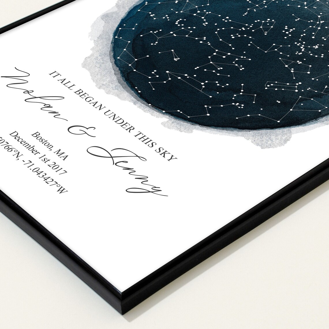 Personalized Couples Gift Star Map Cotton Anniversary Gift - Etsy