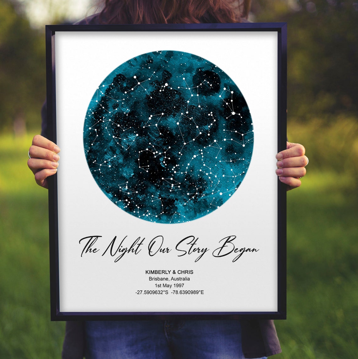 Couples Gift Star Map by Date Anniversary Gifts for Wife & - Etsy