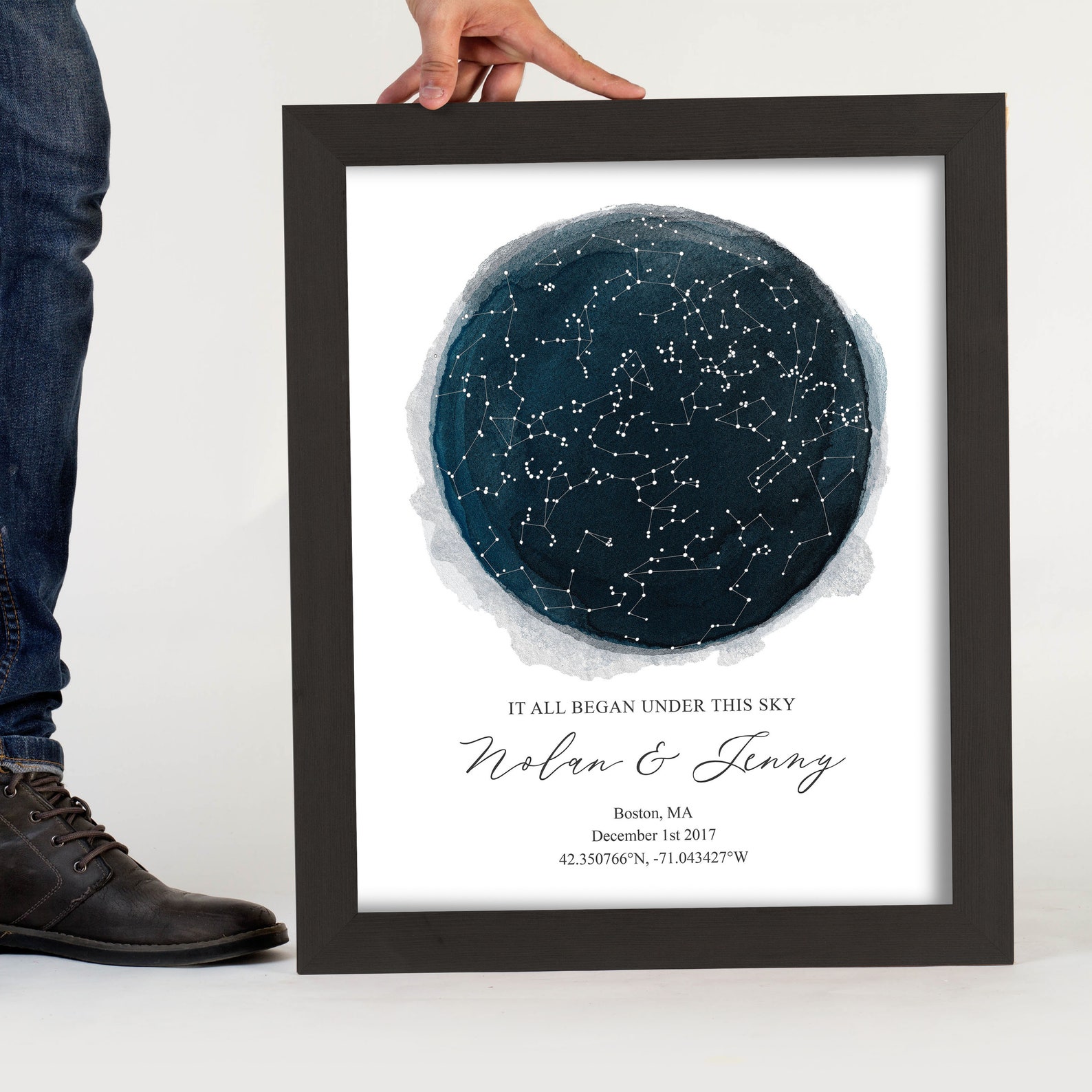 Personalized Star Map, Custom Night Sky Print, Wedding Date Wall Art ...