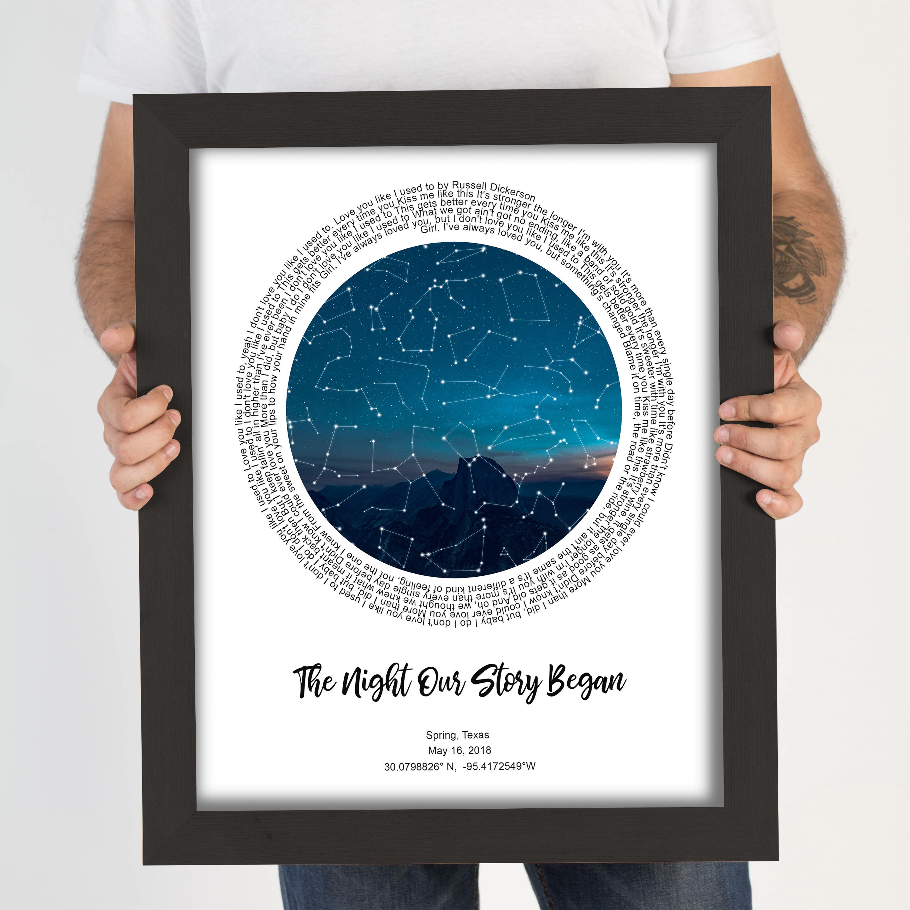 Star Map Anniversary Gift for Husband Couples Gift - Etsy