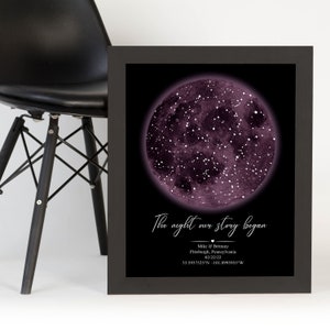Couples Gift Star Map by Date Anniversary Gifts for Wife & Husband ...