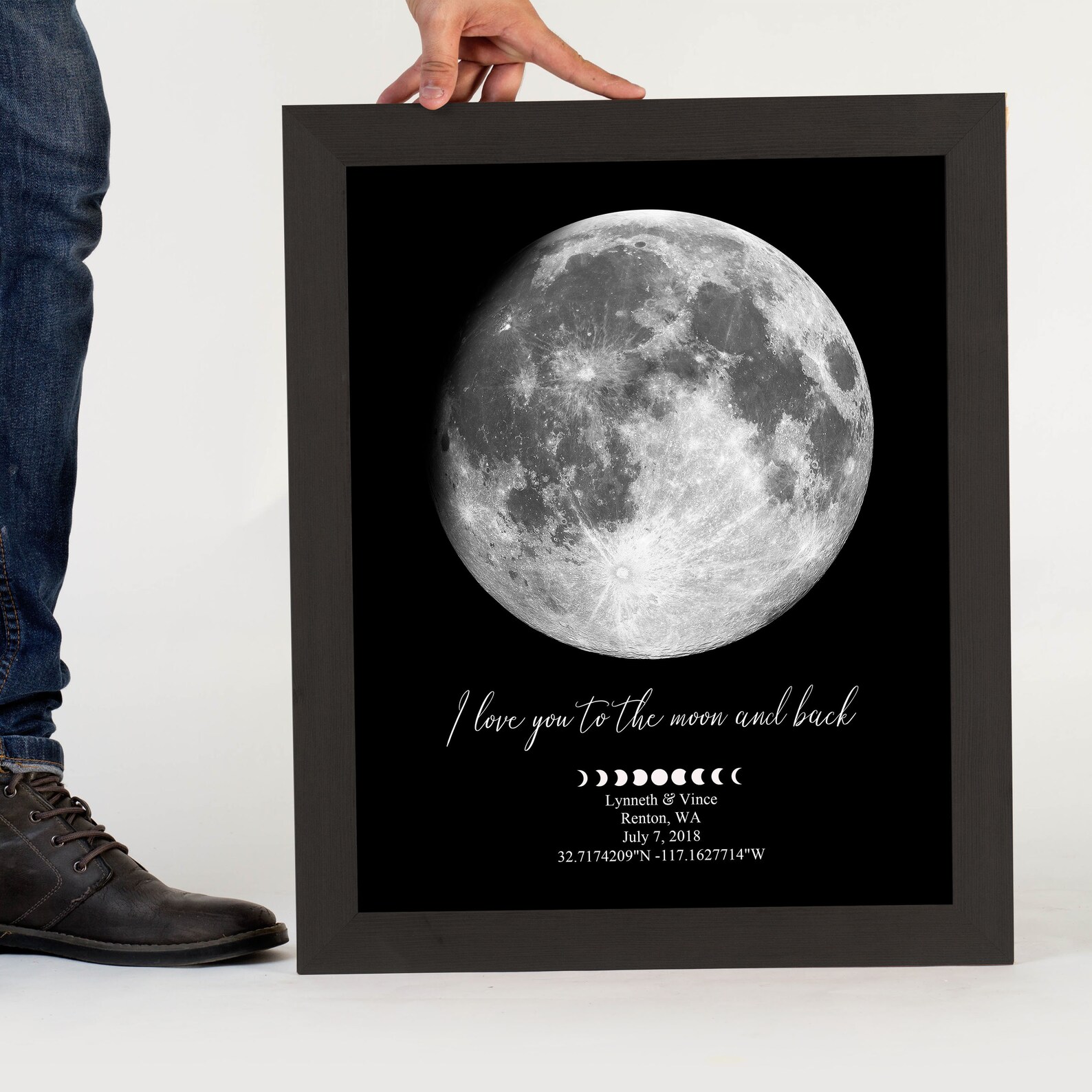 Anniversary Gifts for Him | Custom Moon Phase | Couples Gift for ...