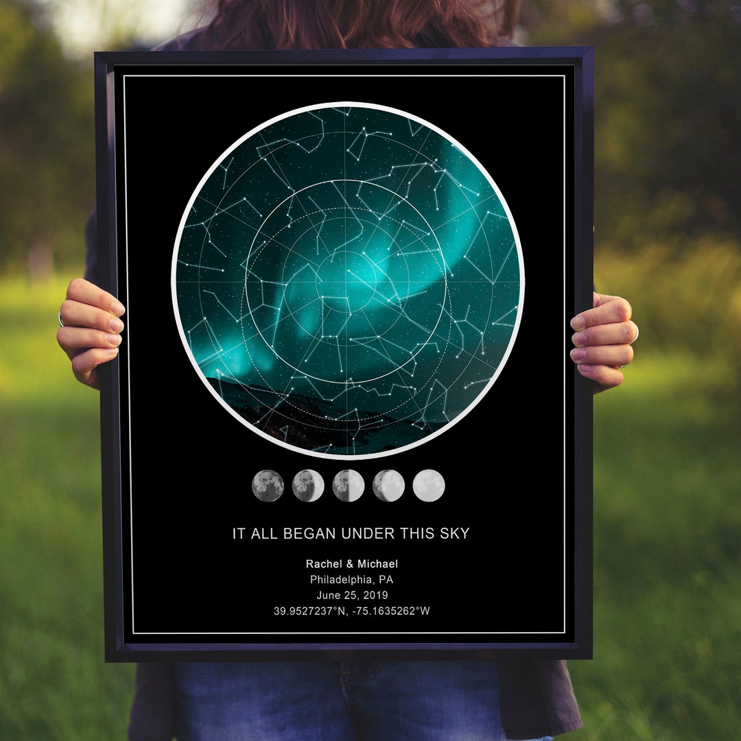 Anniversary Gifts for Wife | Star Map | Personalized Wedding Gift for ...