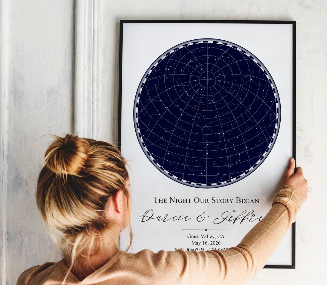 Custom Star Map Wedding Gift Personalized Couples Gift Anniversary Gift ...