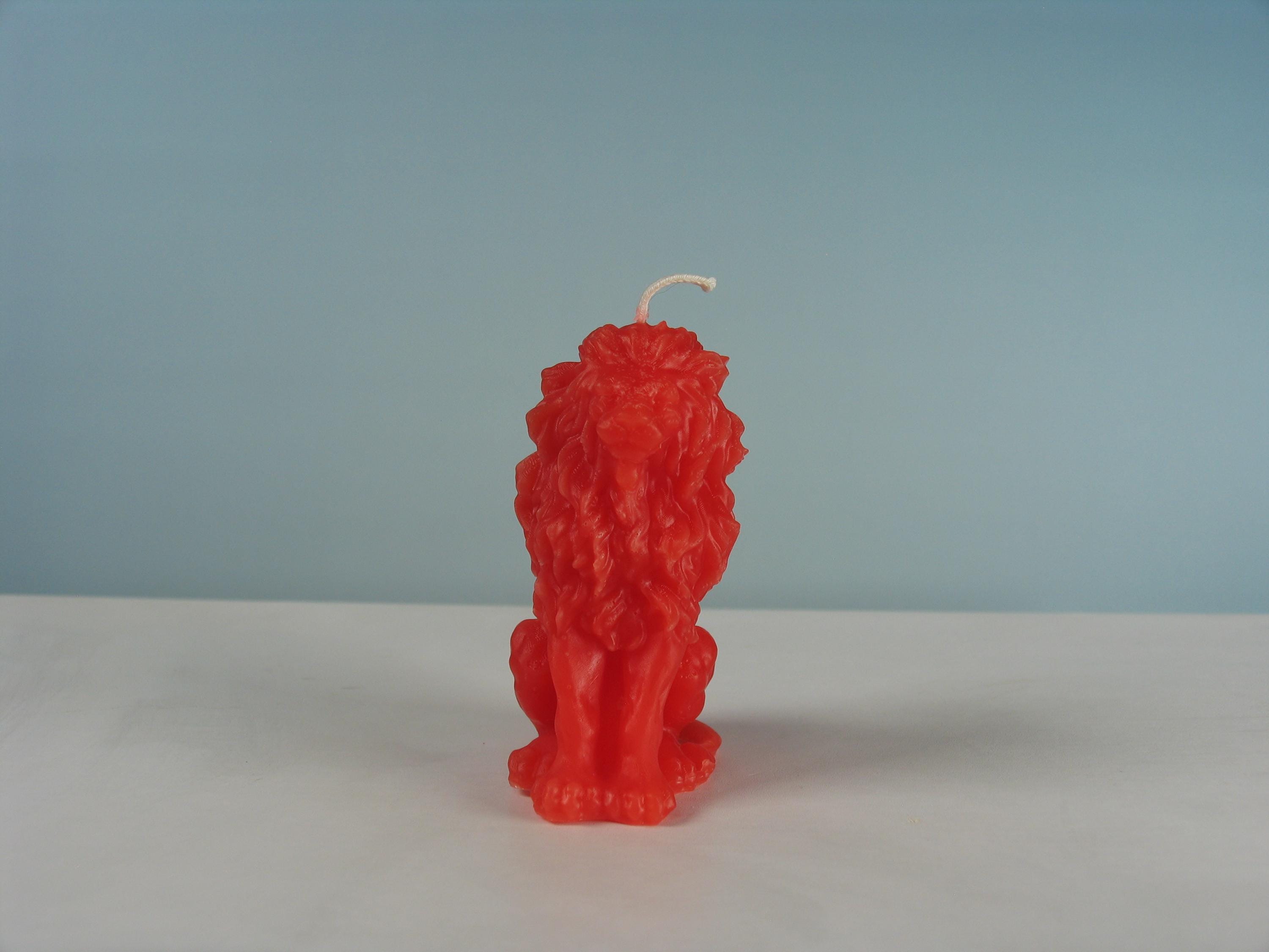 Lion Hand-poured Figural Candle: Majestic Guardian, Strength, Courage ...