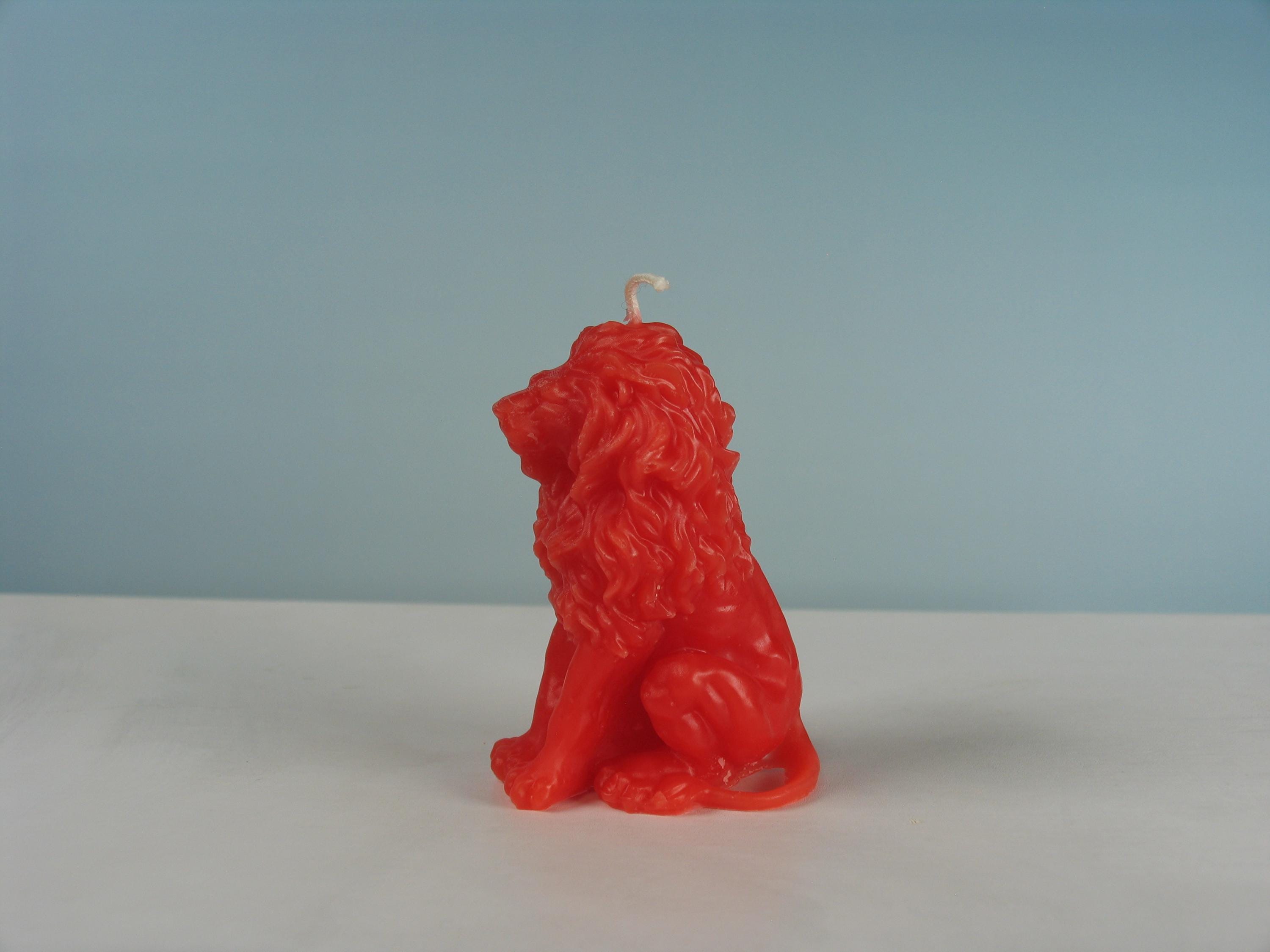 Lion Hand-poured Figural Candle: Majestic Guardian, Strength, Courage ...