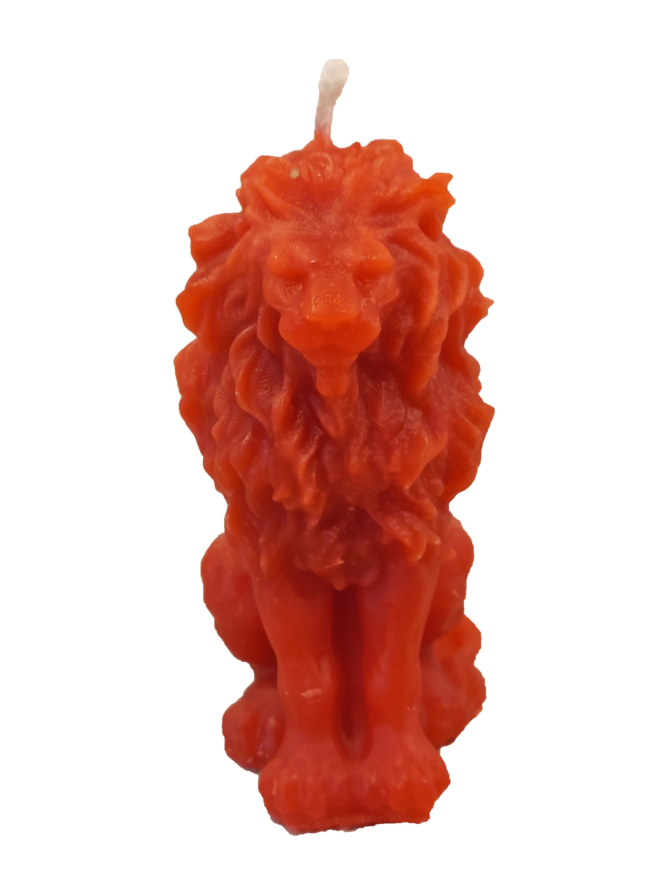 Lion Hand-poured Figural Candle: Majestic Guardian, Strength, Courage ...