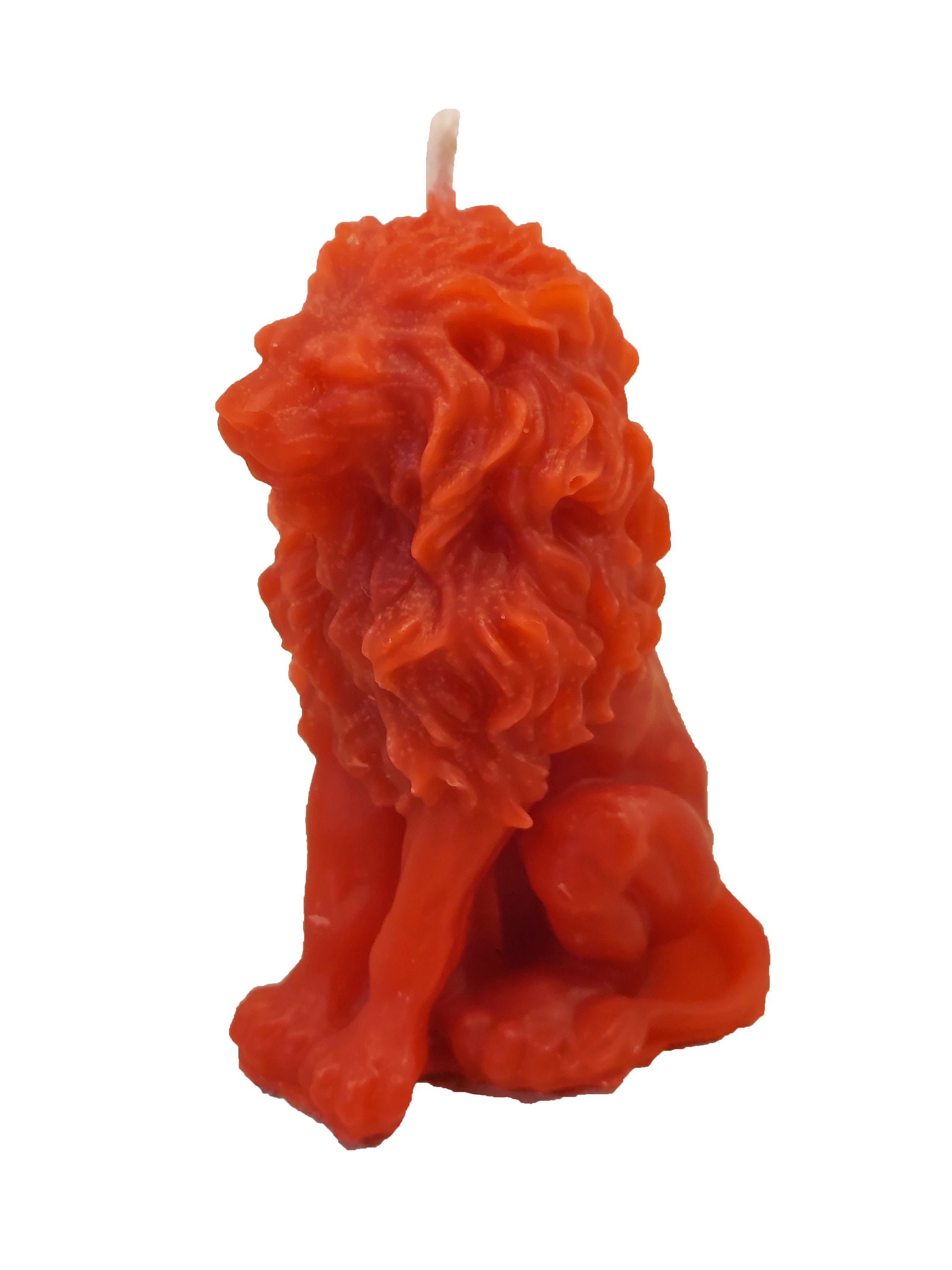 Lion Hand-poured Figural Candle: Majestic Guardian, Strength, Courage ...