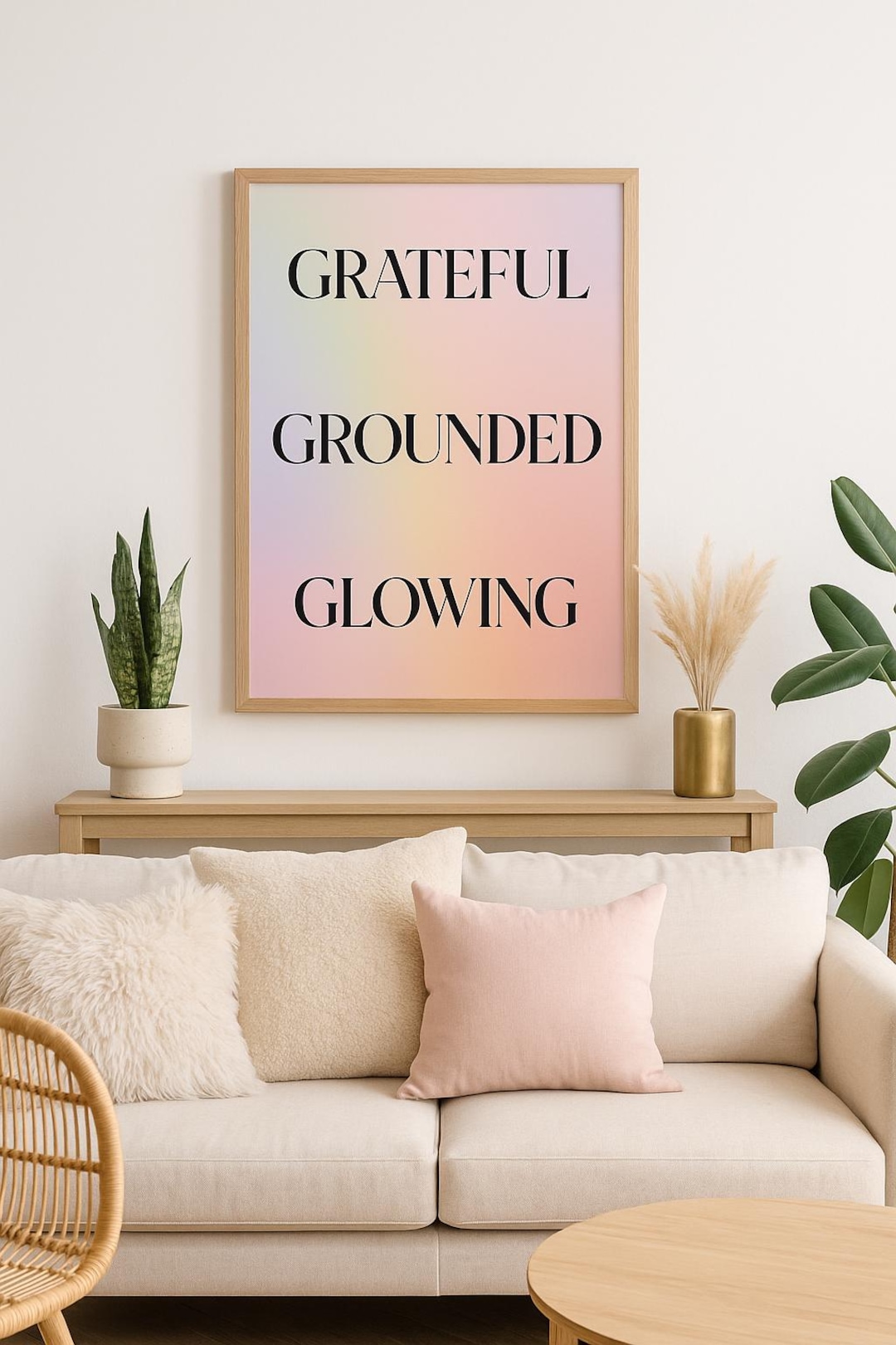 Grateful Grounded Glowing Printable Wall Art | Digital Download ...