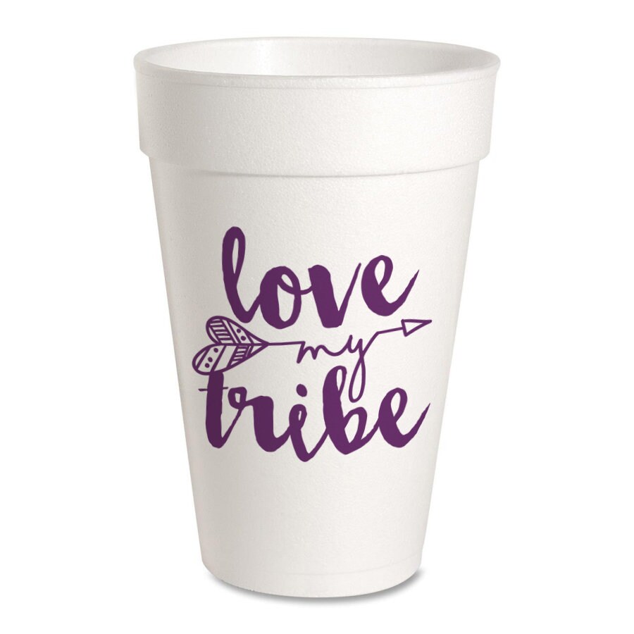 Love My Tribe Styrofoam Cups: 10 Pack Ready to Ship - Etsy