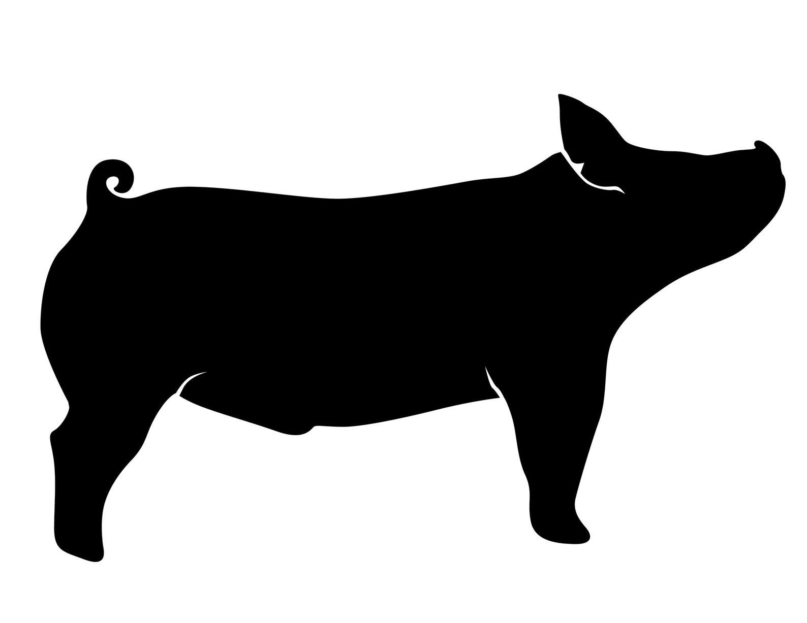 Pig Silhouette Clipart: 4-H FFA Livestock Show (digital Download) - Etsy