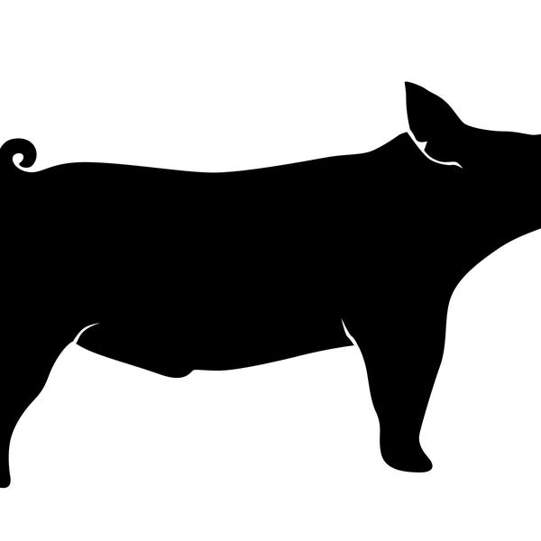 Show Pig Silhouette - Etsy