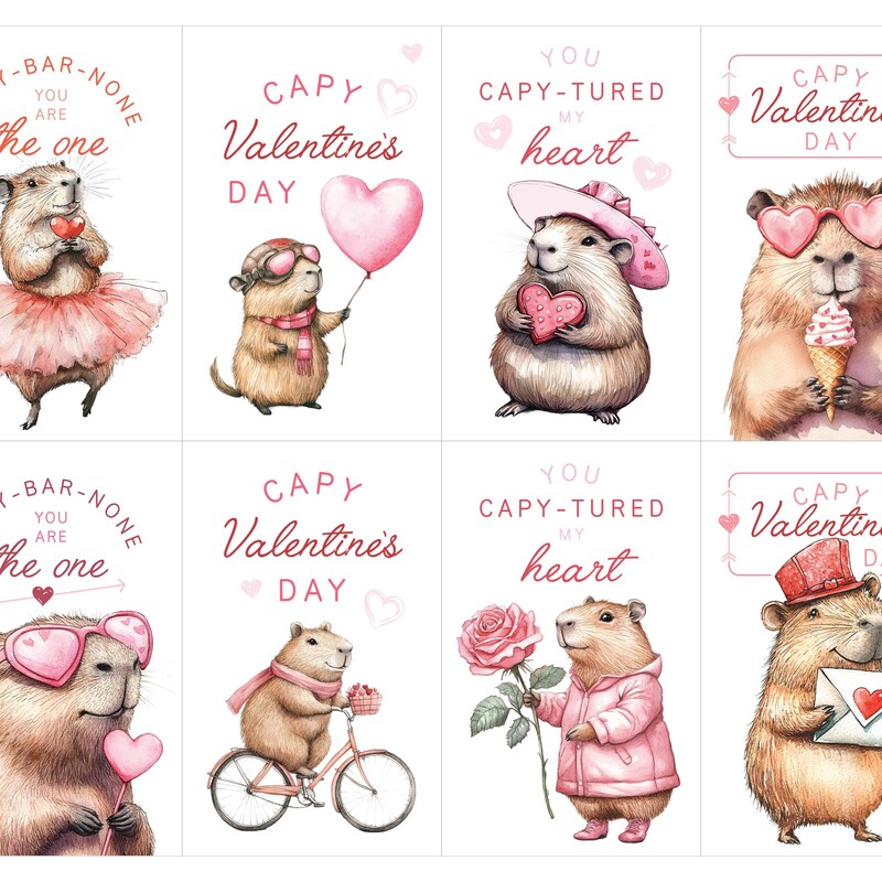 Capybara Valentine - Etsy