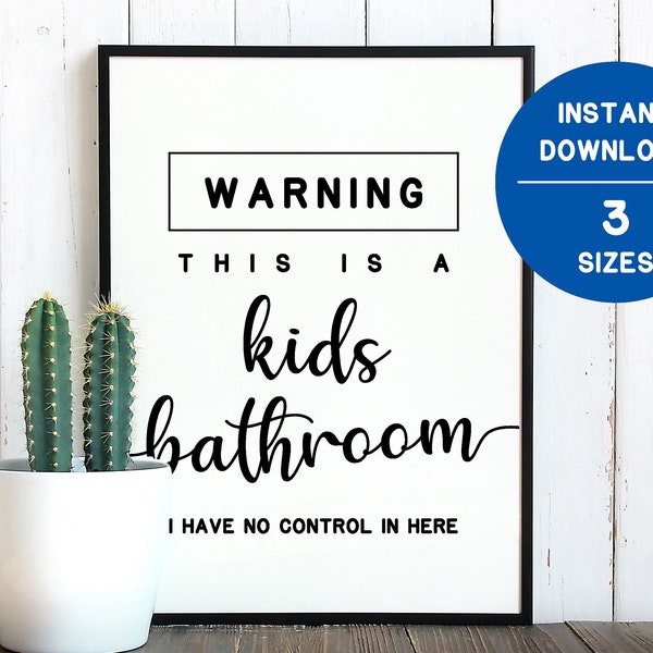 Kids Bathroom Signs - Etsy
