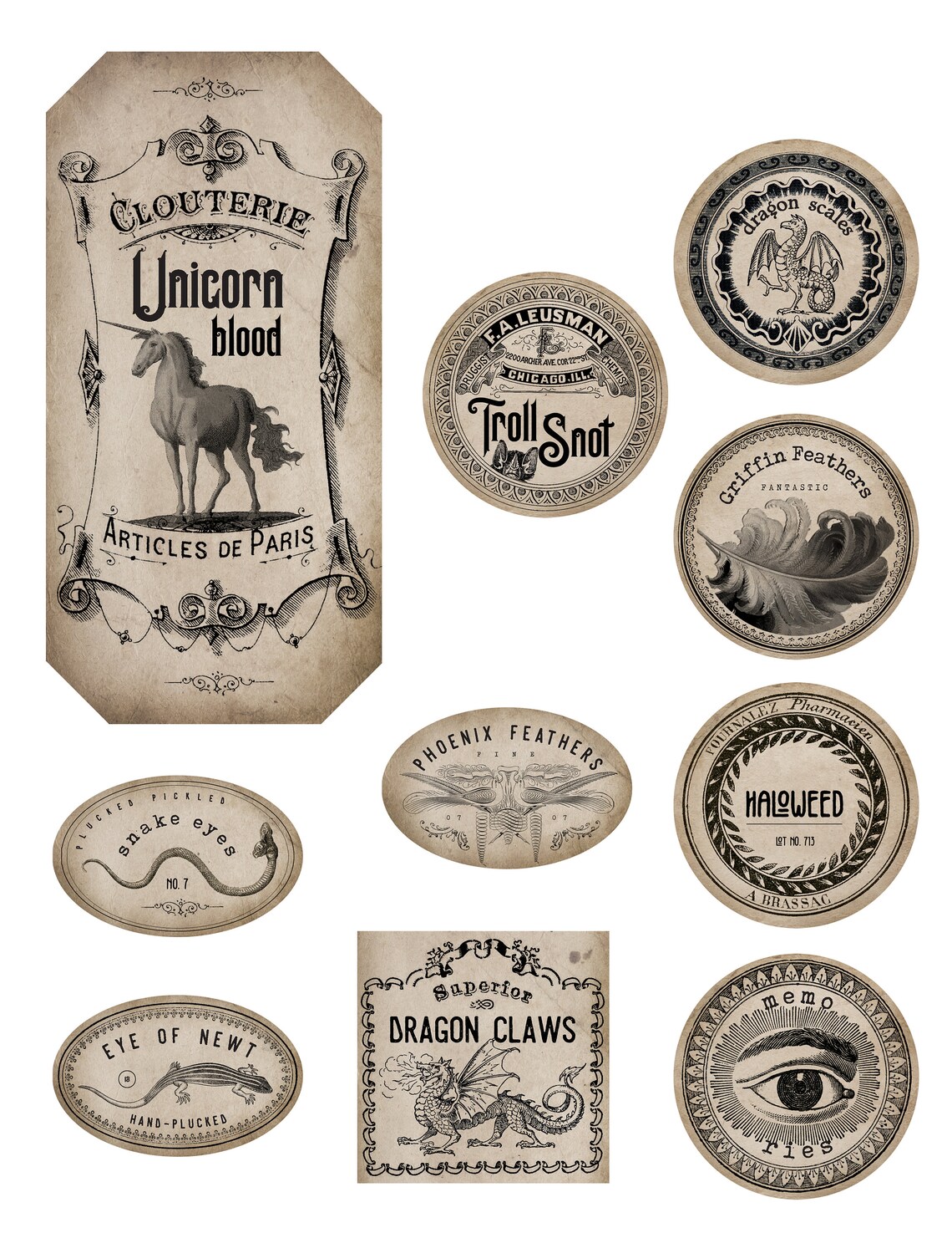 17 Printable Apothecary Potion Labels Halloween Potion - Etsy