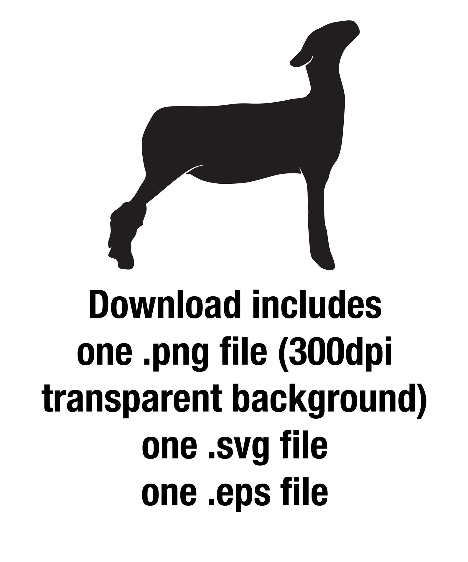 Sheep Lamb Silhouette Clipart: 4-H FFA Livestock Show (digital Download ...