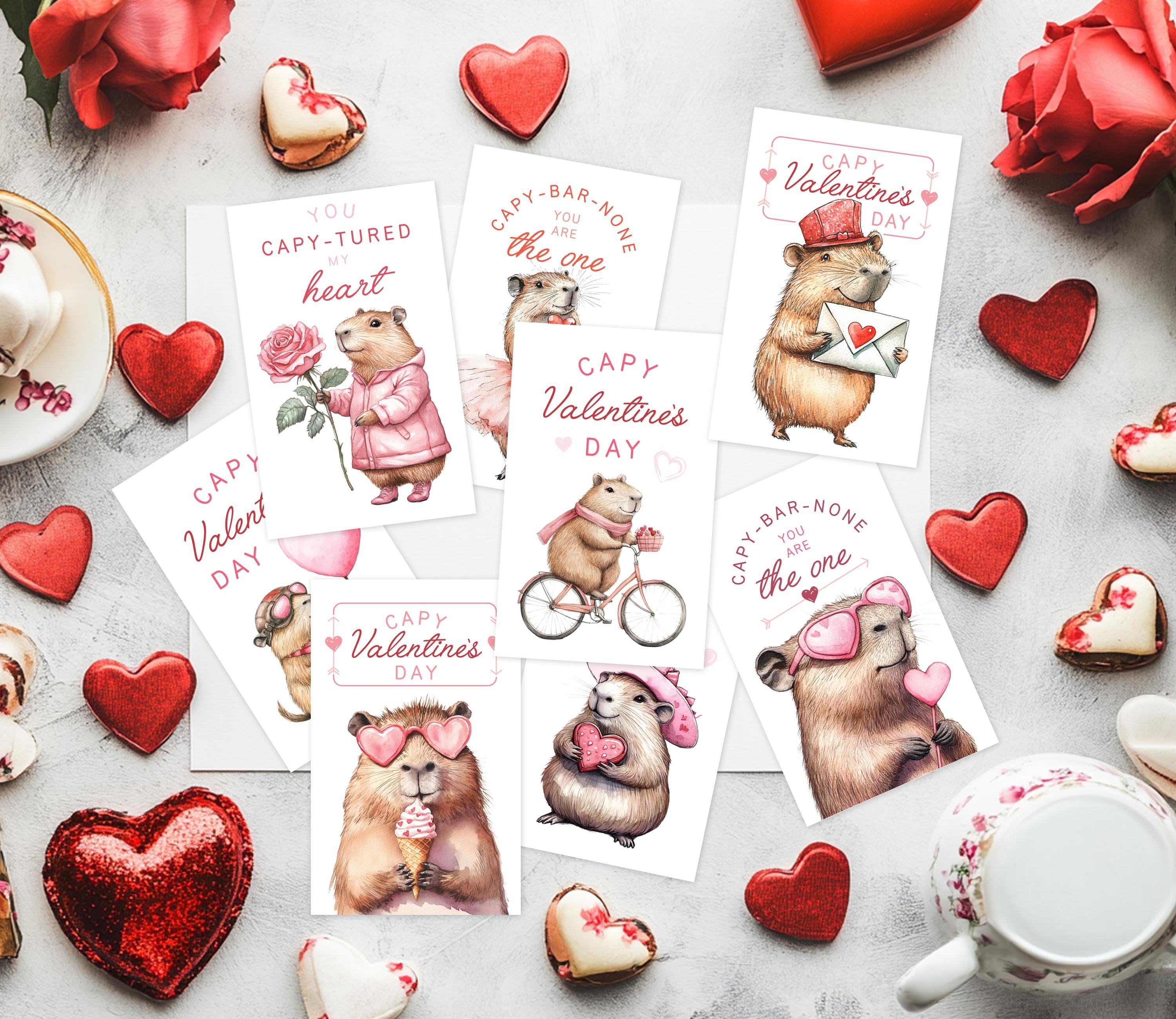 Capybara Valentines Printable | Perfect for Kids to Take to School ...