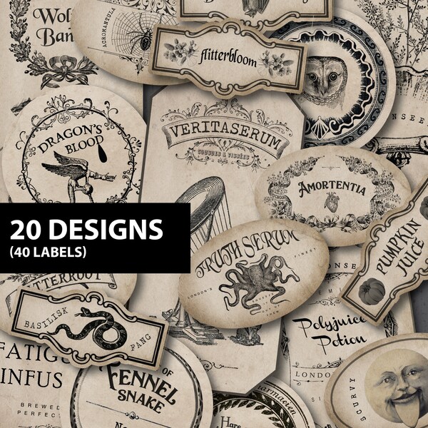 Potion Labels - Etsy