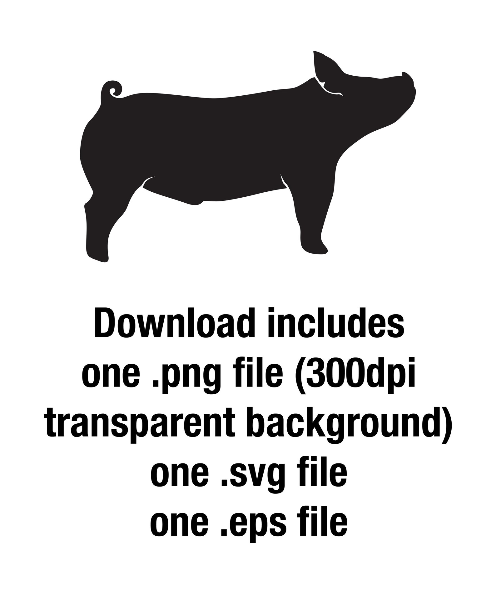 Pig Silhouette Clipart: 4-H FFA Livestock Show (digital Download) - Etsy