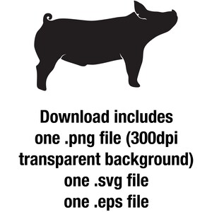 Pig Silhouette Clipart: 4-H FFA Livestock Show (digital Download) - Etsy