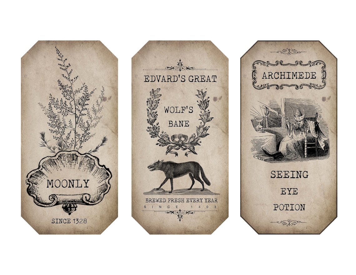 EDITABLE Printable Apothecary Labels Blank DIY Halloween - Etsy