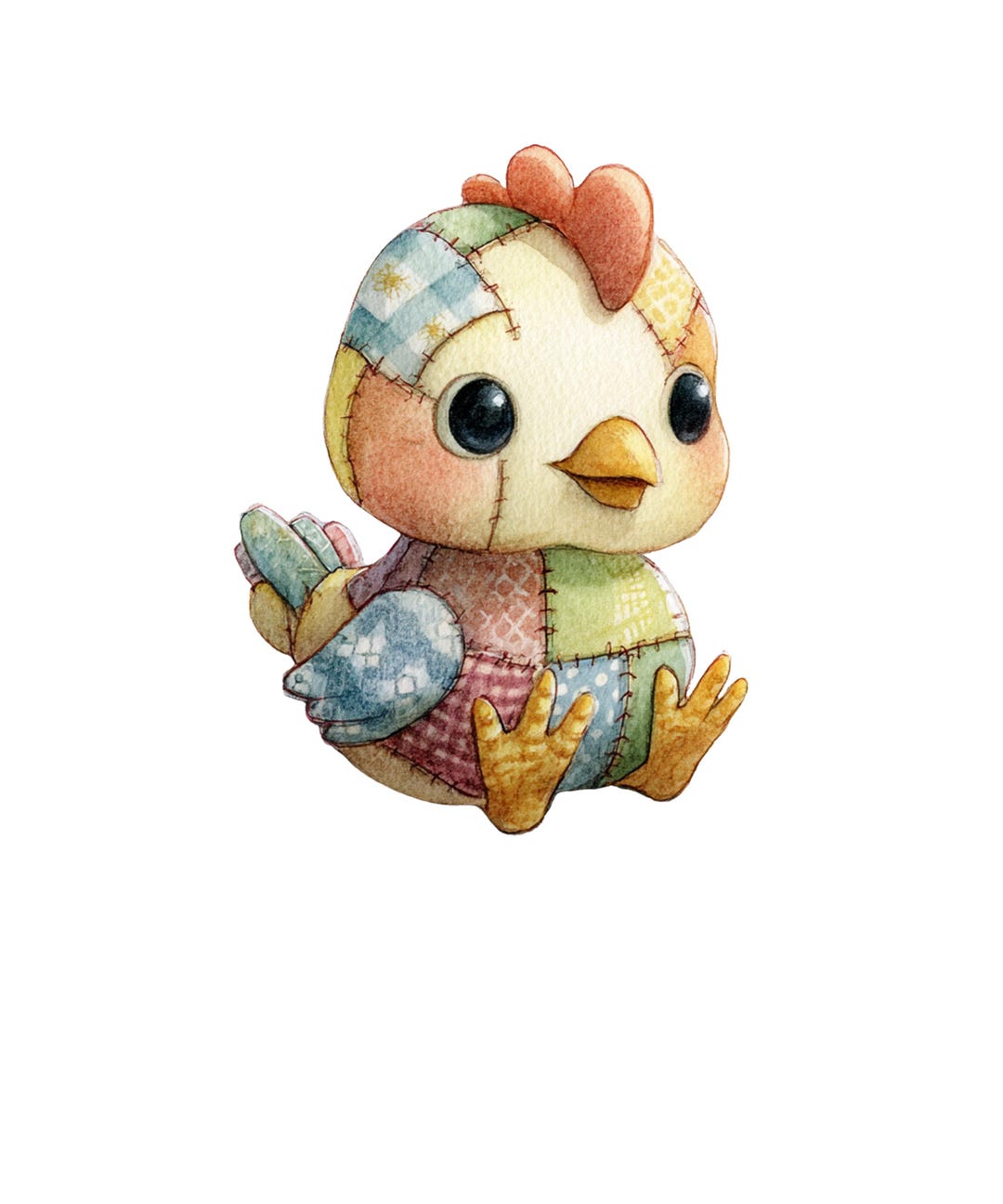 Patchwork Chicken Clipart PNG | Preppy, Whimsy | .png File With ...