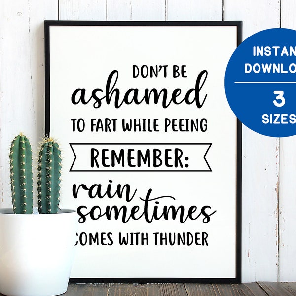 Fart Bathroom Signs Printable - Etsy