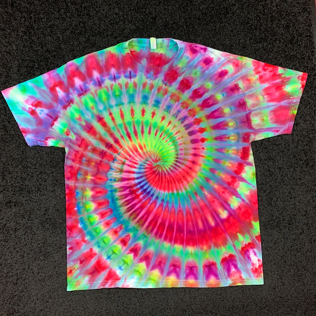 XL Tie Dye Super Spiral T Shirt - Etsy