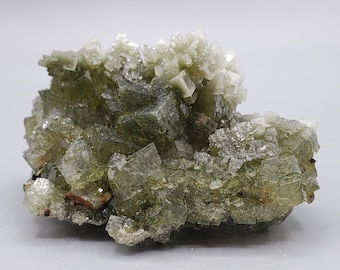 Green Skeletal Halite Crystals With Tolbachite | Etsy