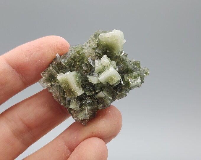 Green Skeletal Halite Crystals With Tolbachite - Etsy