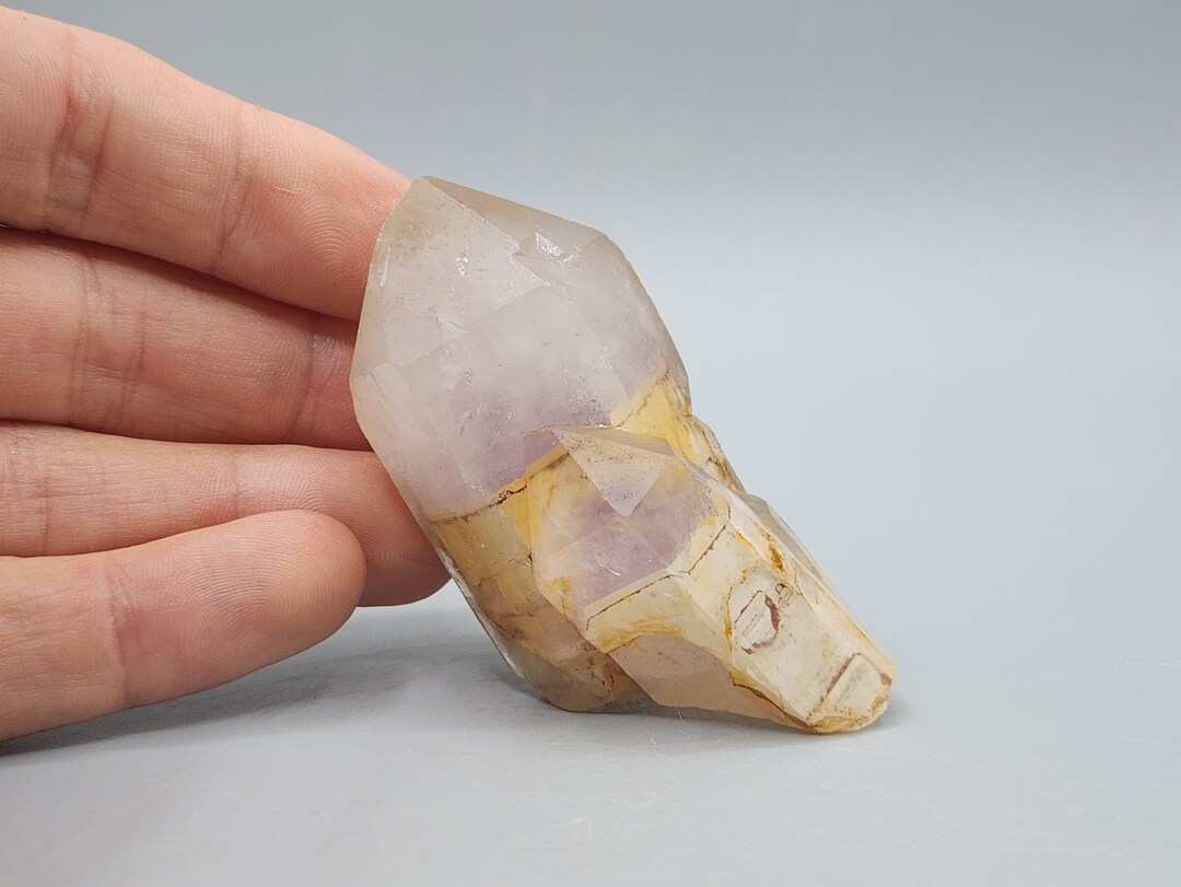 Rare Yellow Colloidal Goethite-banded Quartz With Amethyst Core – Wario ...